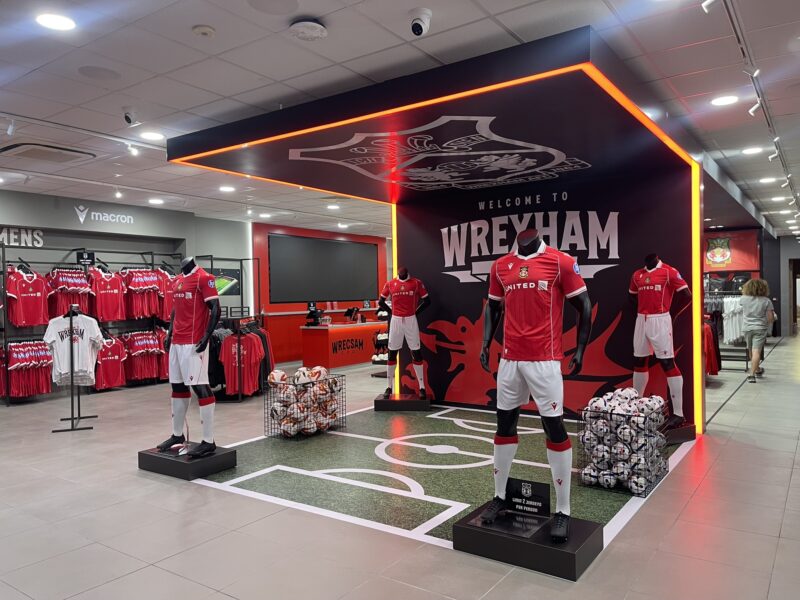 Collingwood lights up Wrexham FC Official Shop - A1 Lighting Magazine